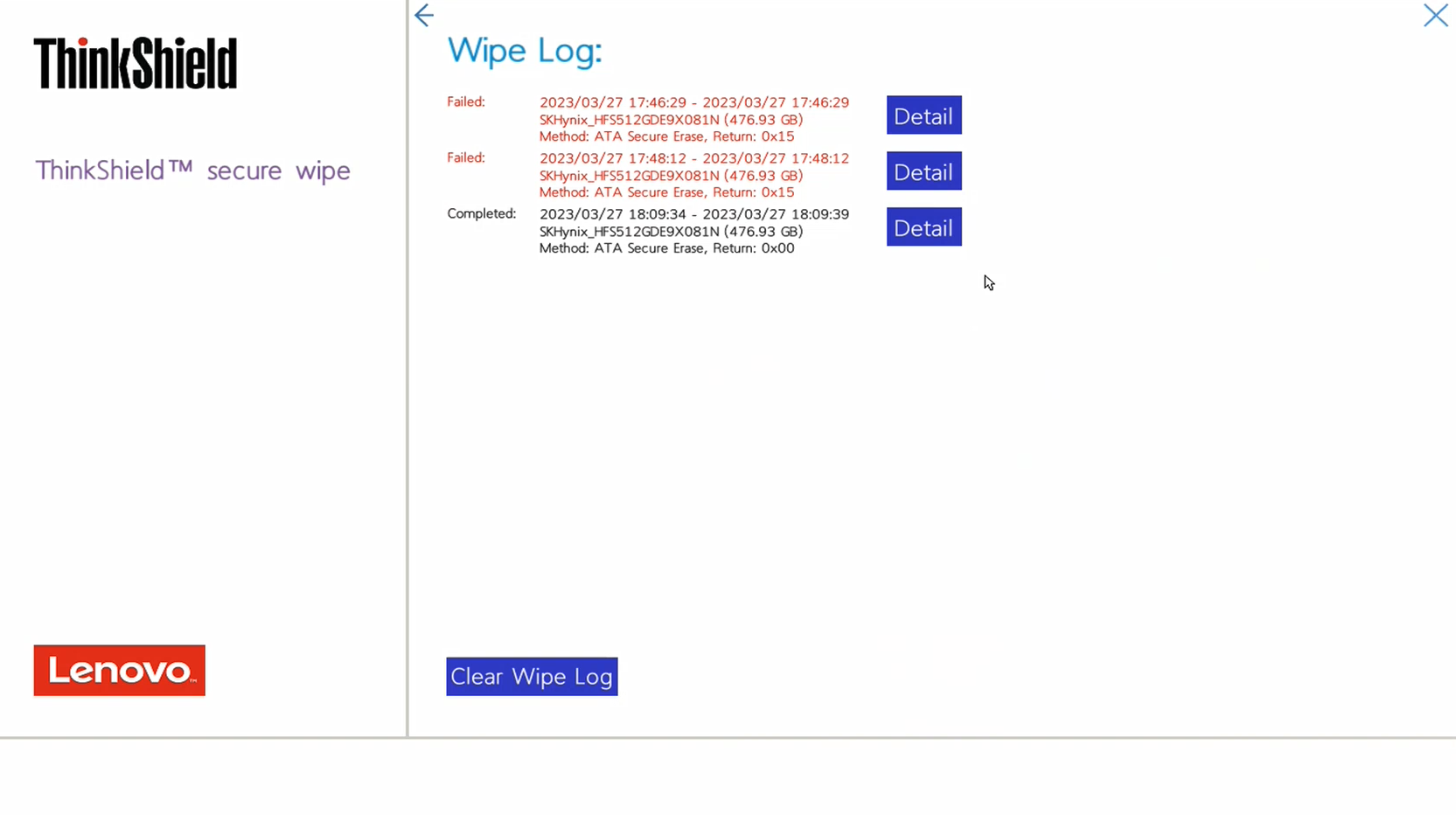 ThinkShield Secure Wipeを使用する | Lenovo Tech ブログ